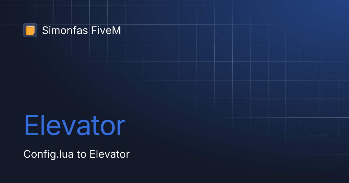 Elevator | Simonfas FiveM