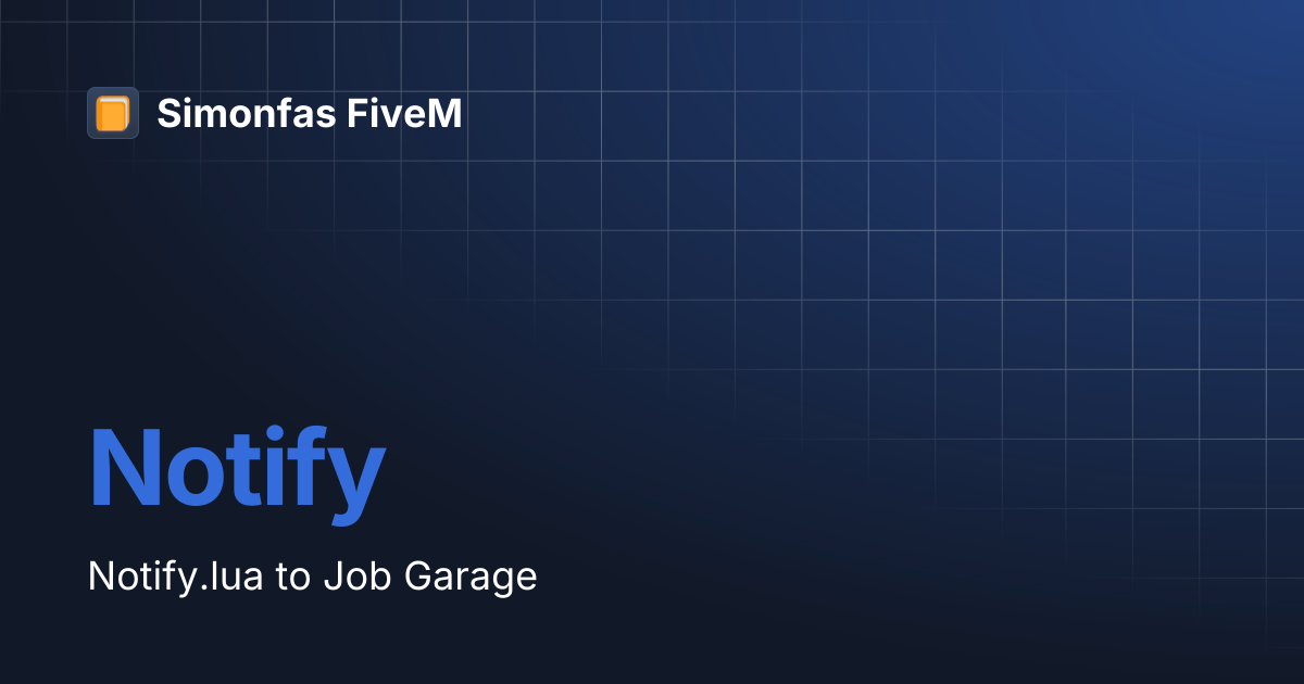 Notify | Simonfas FiveM