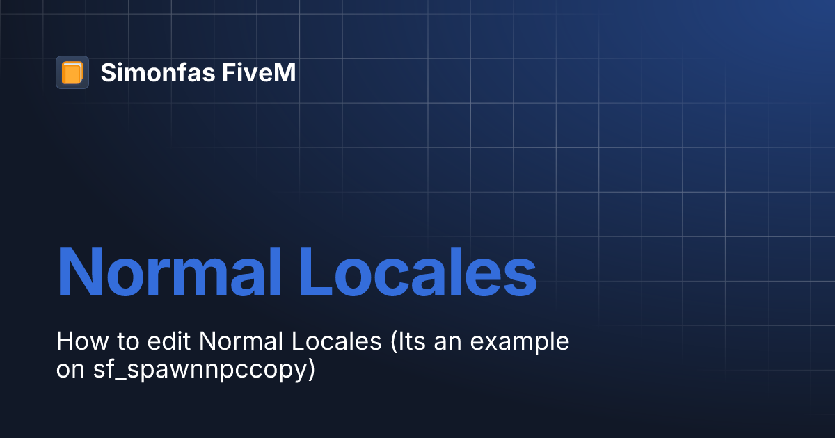 Normal Locales | Simonfas FiveM