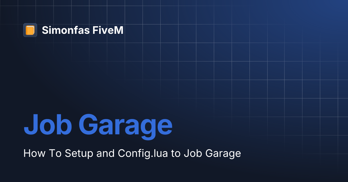 Job Garage | Simonfas FiveM