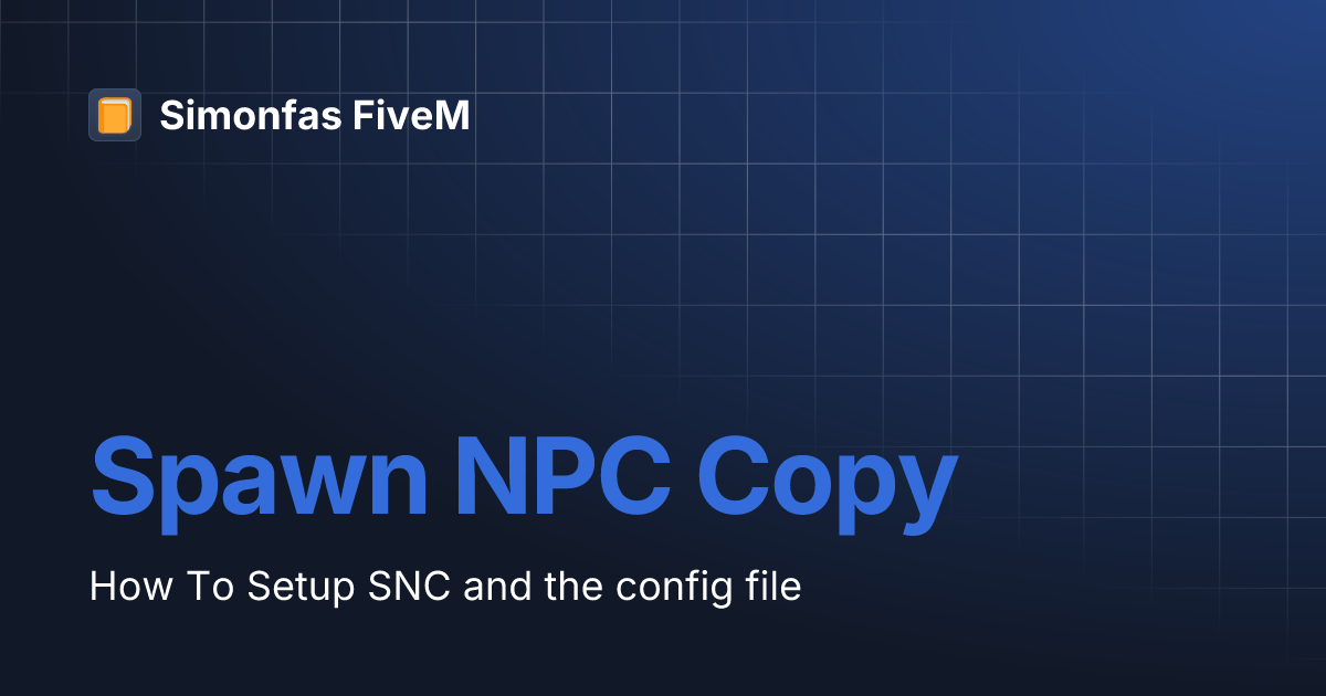 Spawn NPC Copy | Simonfas FiveM